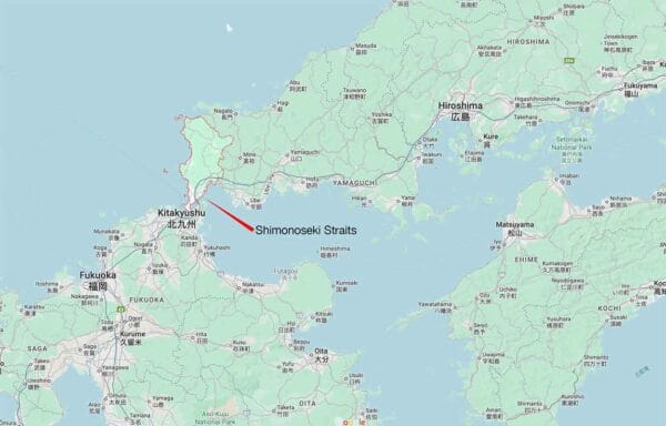 Japan And The Dutch warship Medusa in the Shimonoseki Straits – flying ...